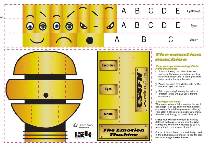 The Emotion Machine Activity | Teaching London Computing: A RESOURCE ...