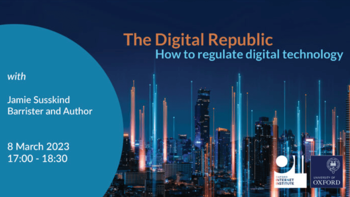Oxford talk on regulating digital technology | Teaching London ...