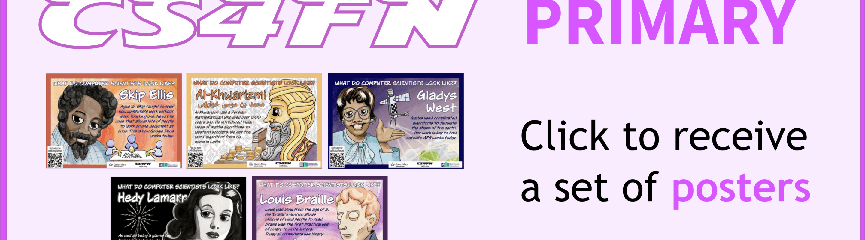 FREE set of Computer Science Heroes posters for UK-based primary ...